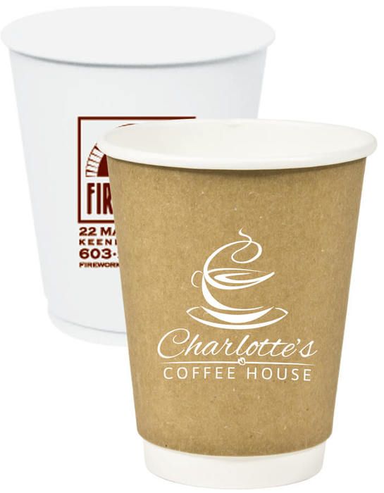 12oz Double Wall Insulated Personalized And Custom Paper Cup With Logo